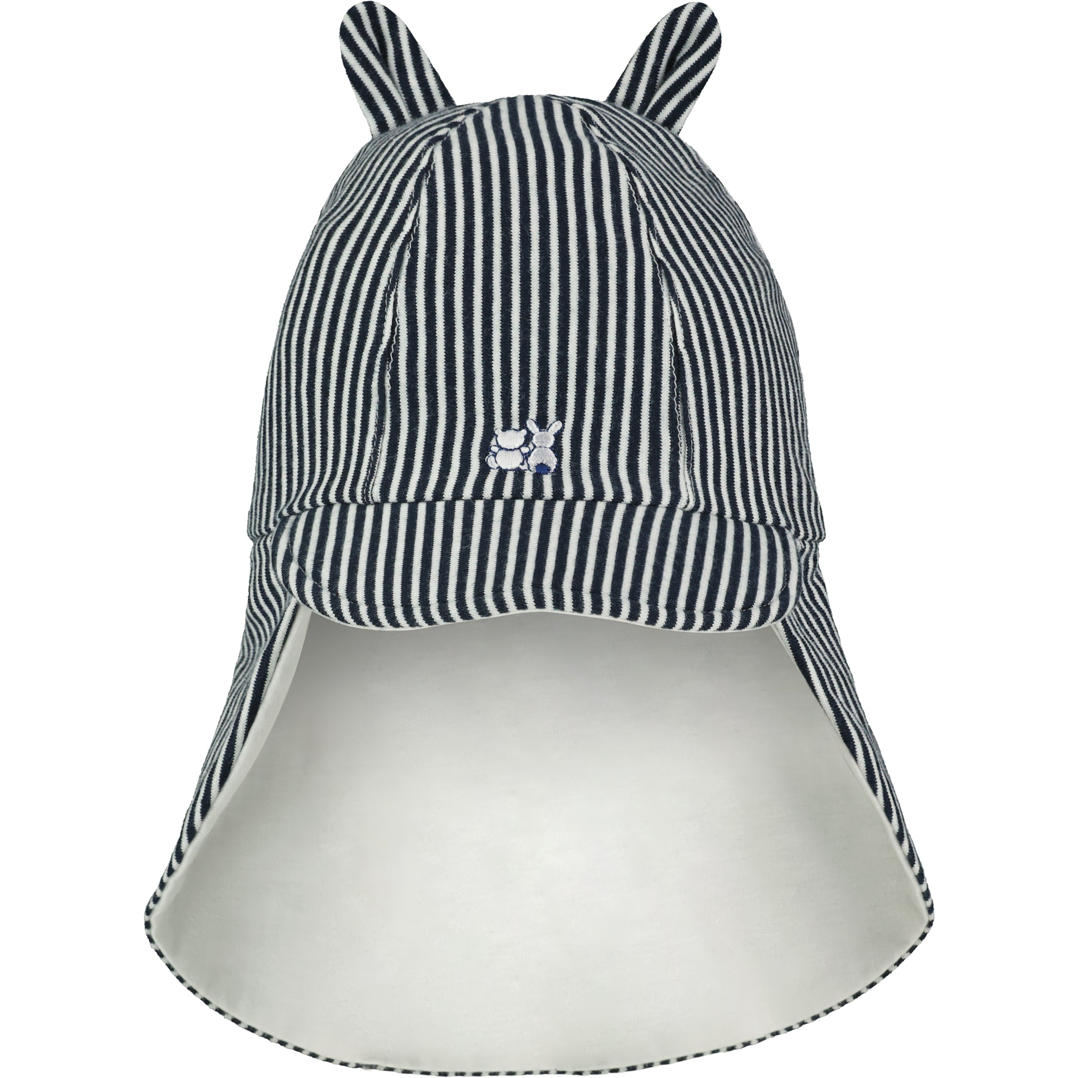 Finn Navy Striped Sun Cap With Ears - Baby Boys Sun Hat | Emile et Rose