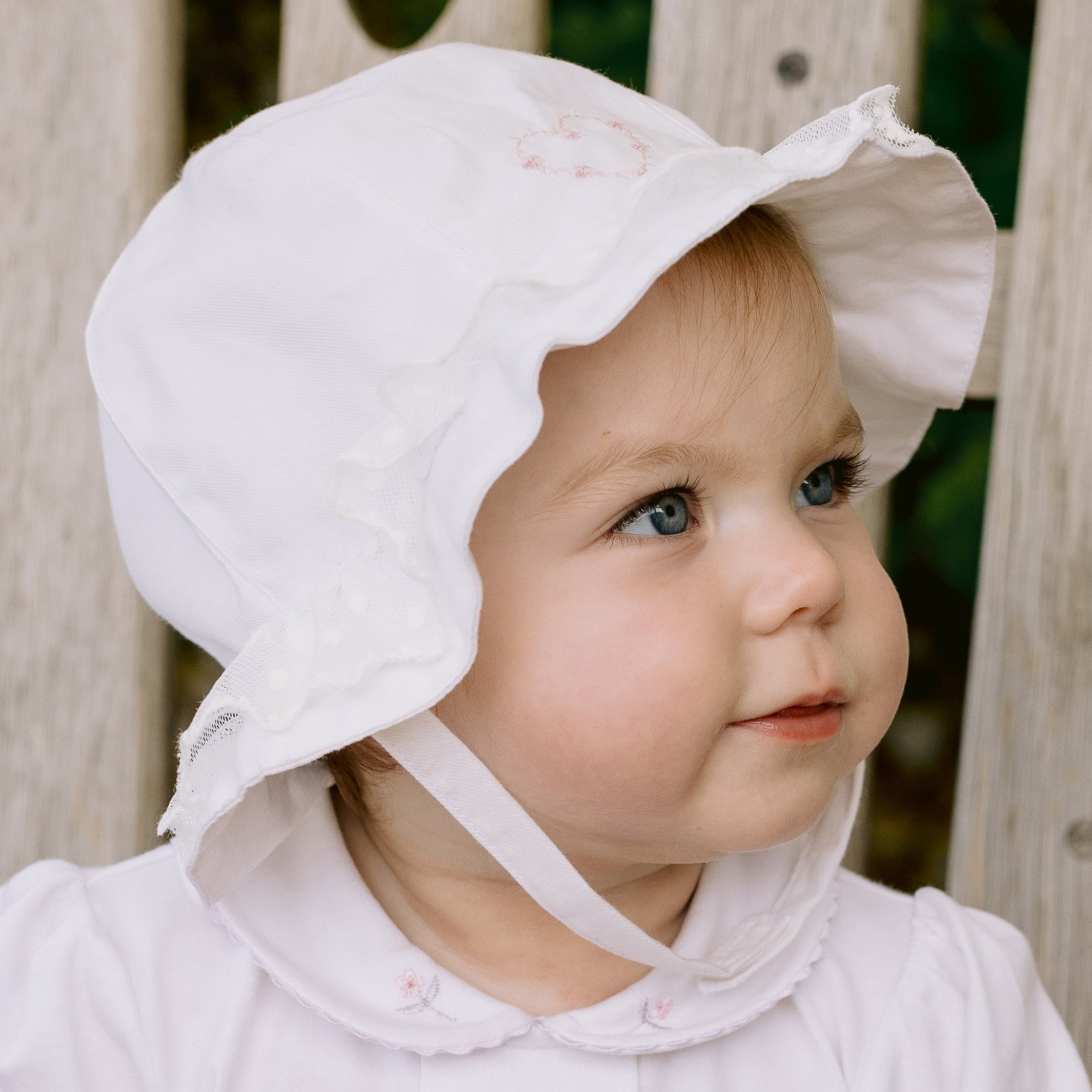 Florrie White Baby Girls Sun Hat - Baby Girls Summer Hat | Emile et Rose