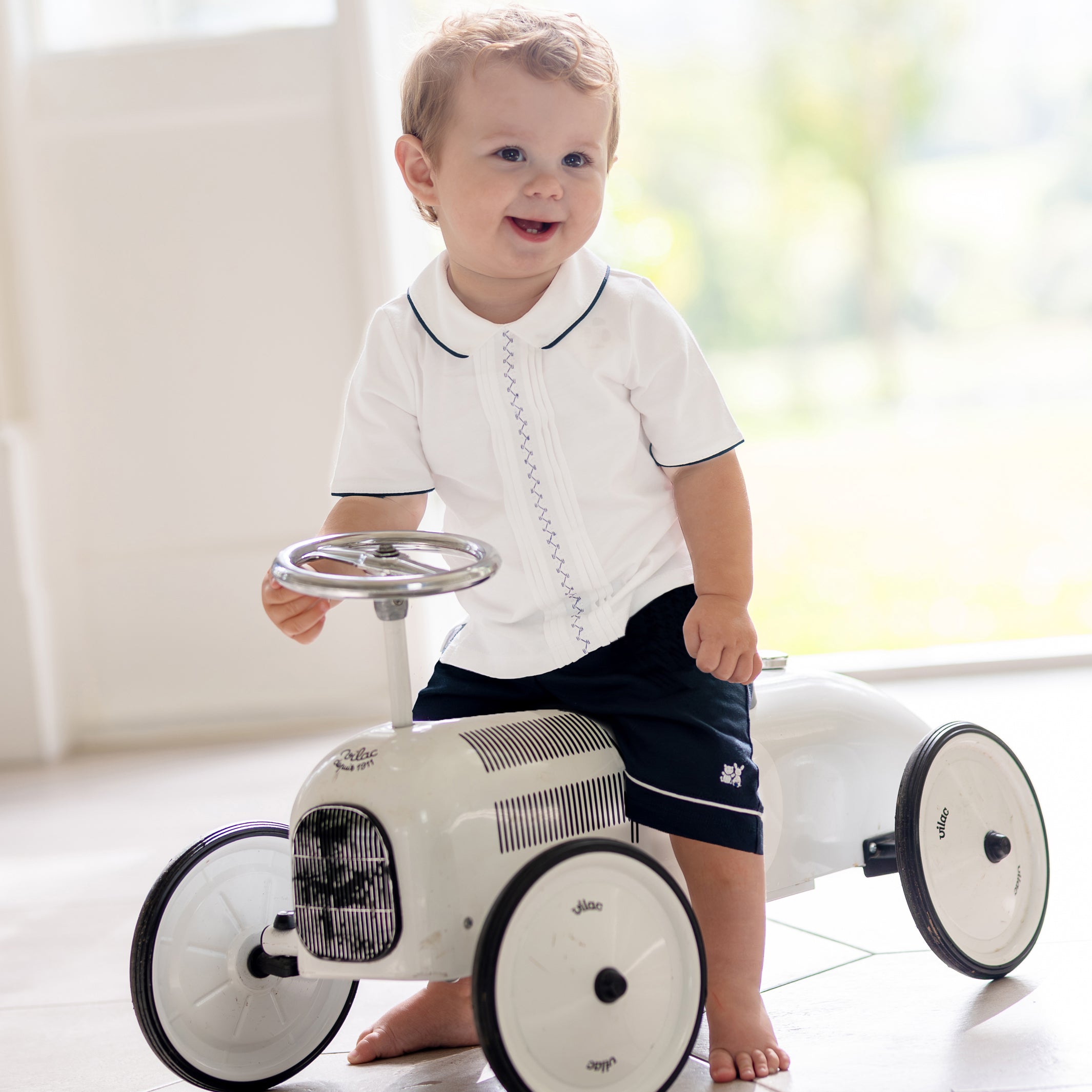 Liam Boys Navy Smart Cotton Summer Outfit – Emile et Rose