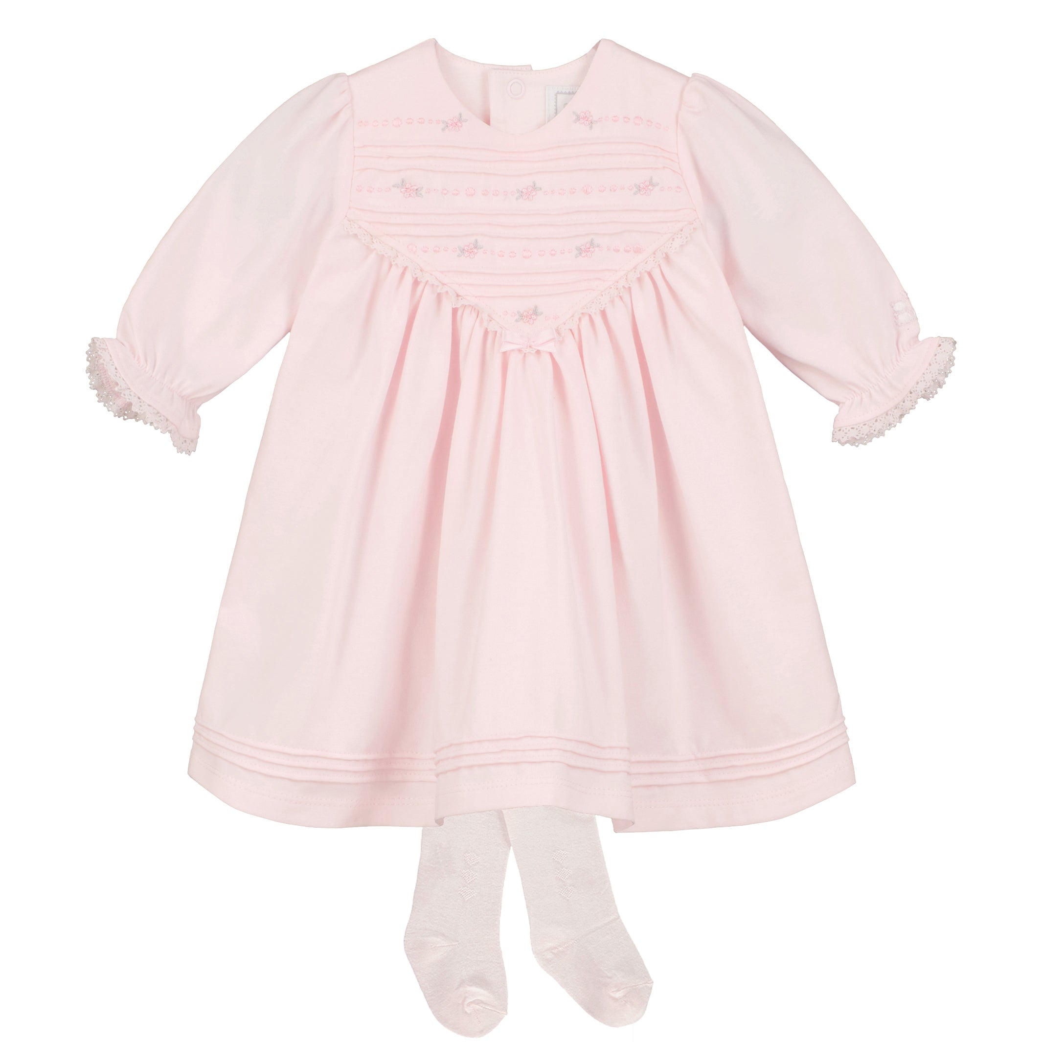 Elsa Dress with Pleat Detail & Tights – Emile et Rose