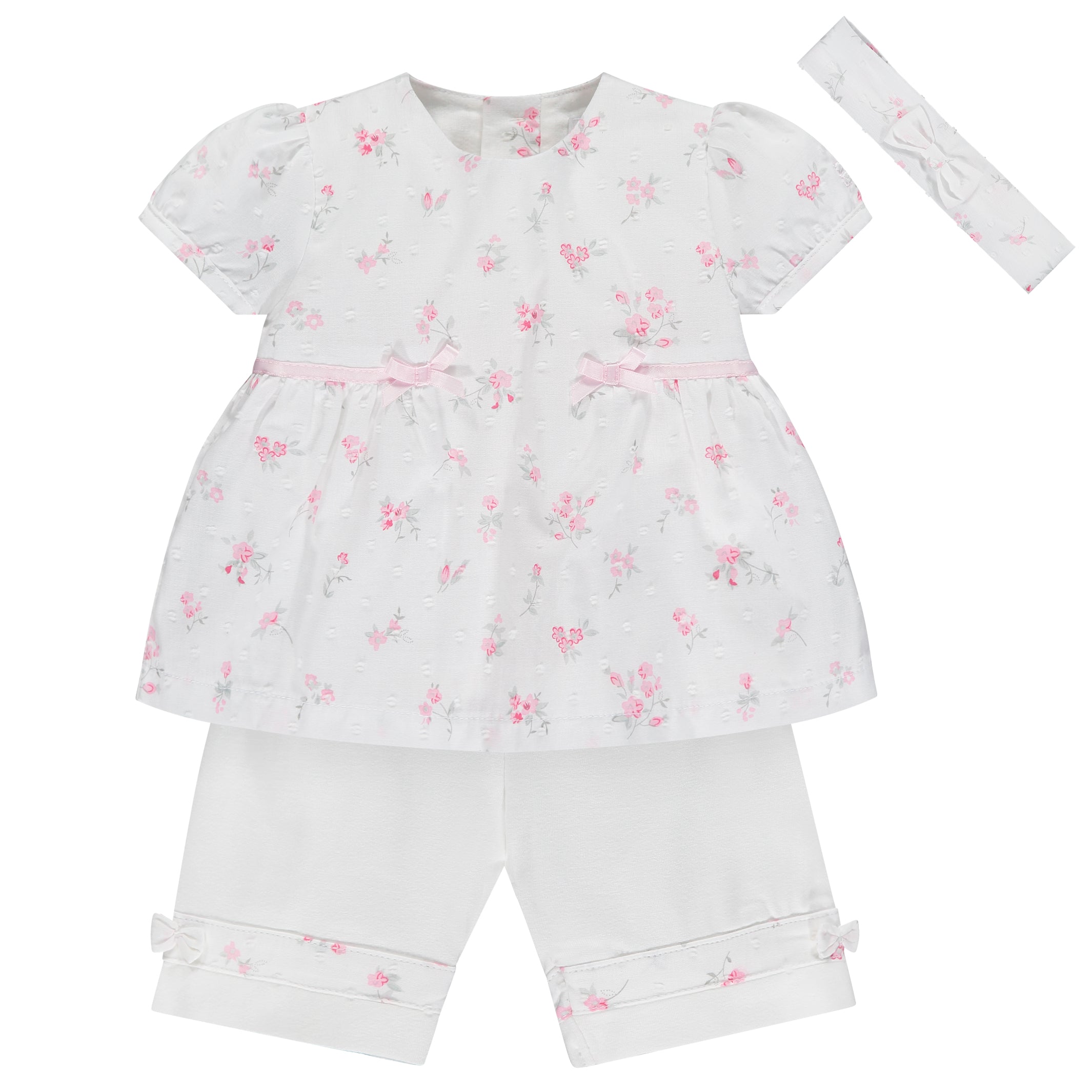Dilys Pink Floral Set with Hairband – Emile et Rose
